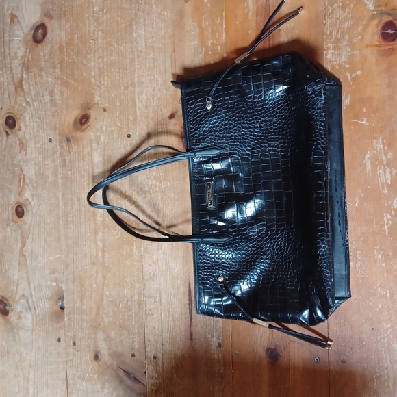 Victoria's Secret | Bags | Fake Alligator Skin Victorias Secret Black ...